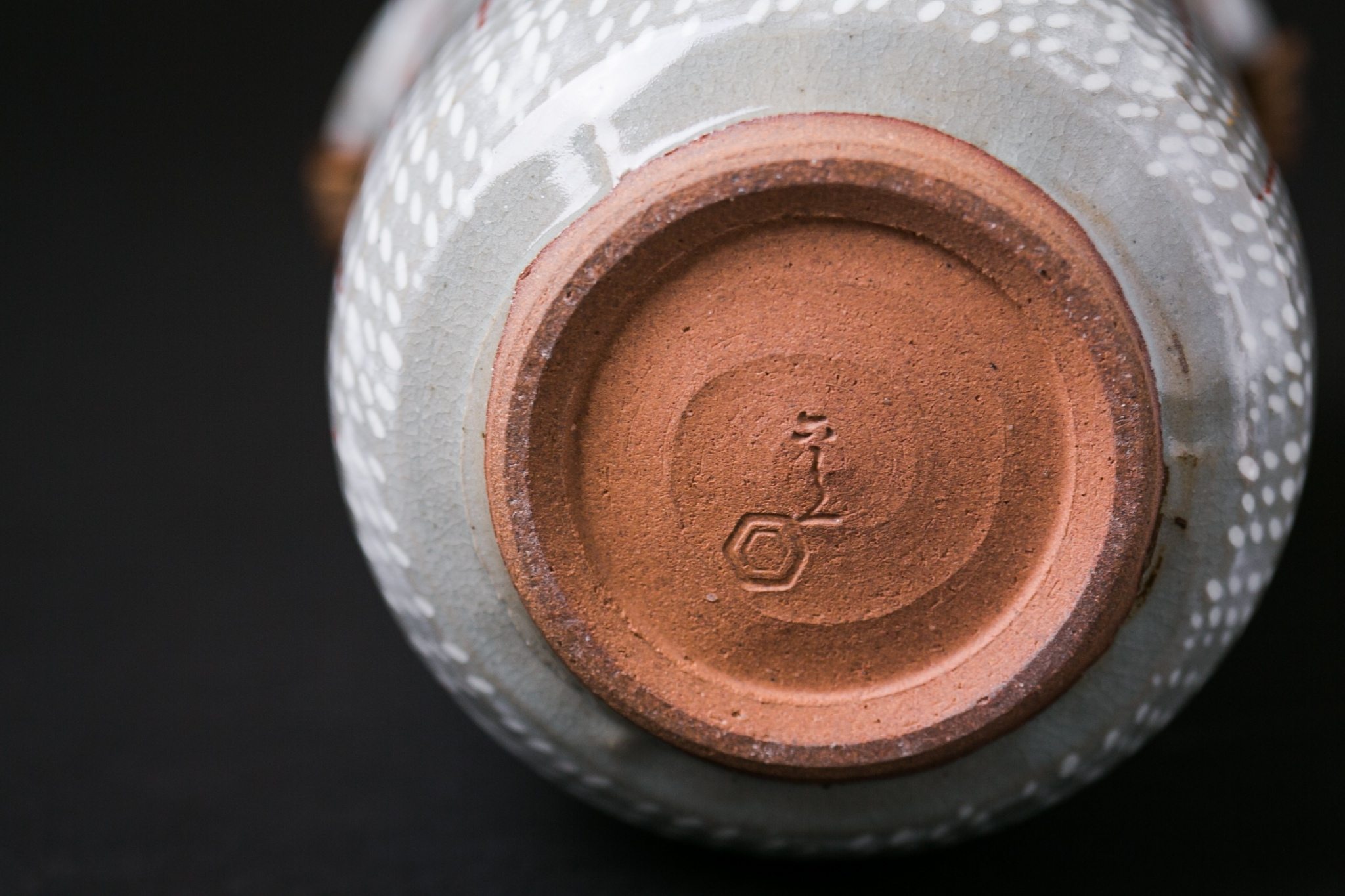 Kyoto Pottery Vase with Handle | Mishima Pattern-KABIN - Atelier Japan